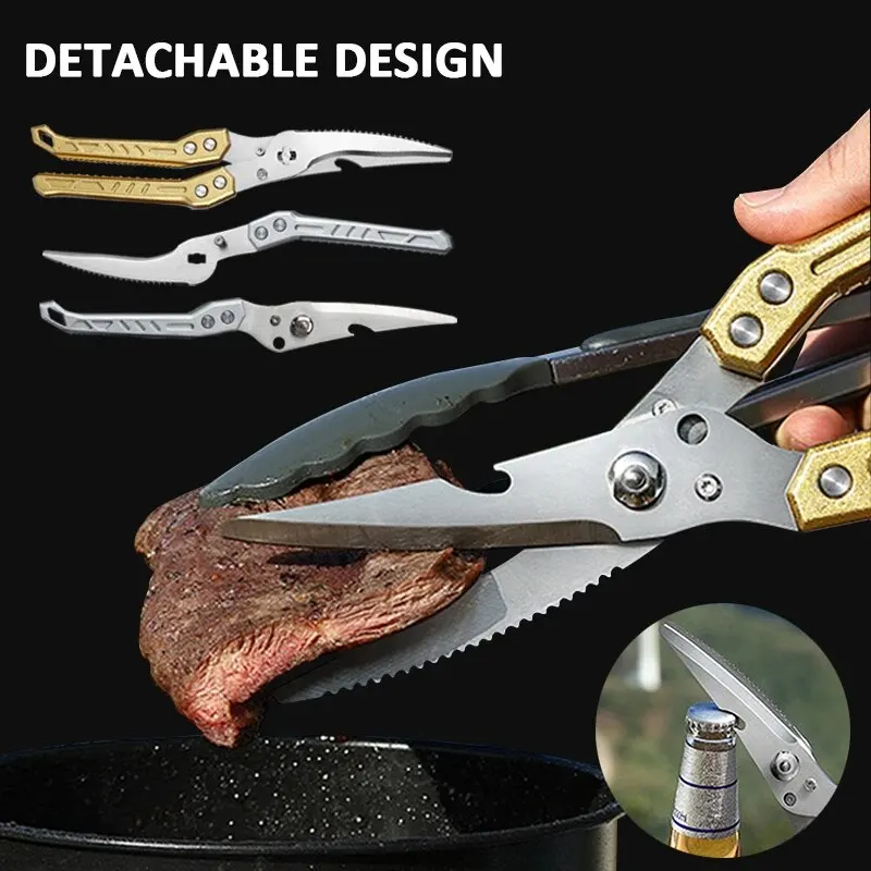 5Cr-Stainless-Steel-Kitchen-Scissors-Chicken-Bone-Kitchen-Shears-Duck ...
