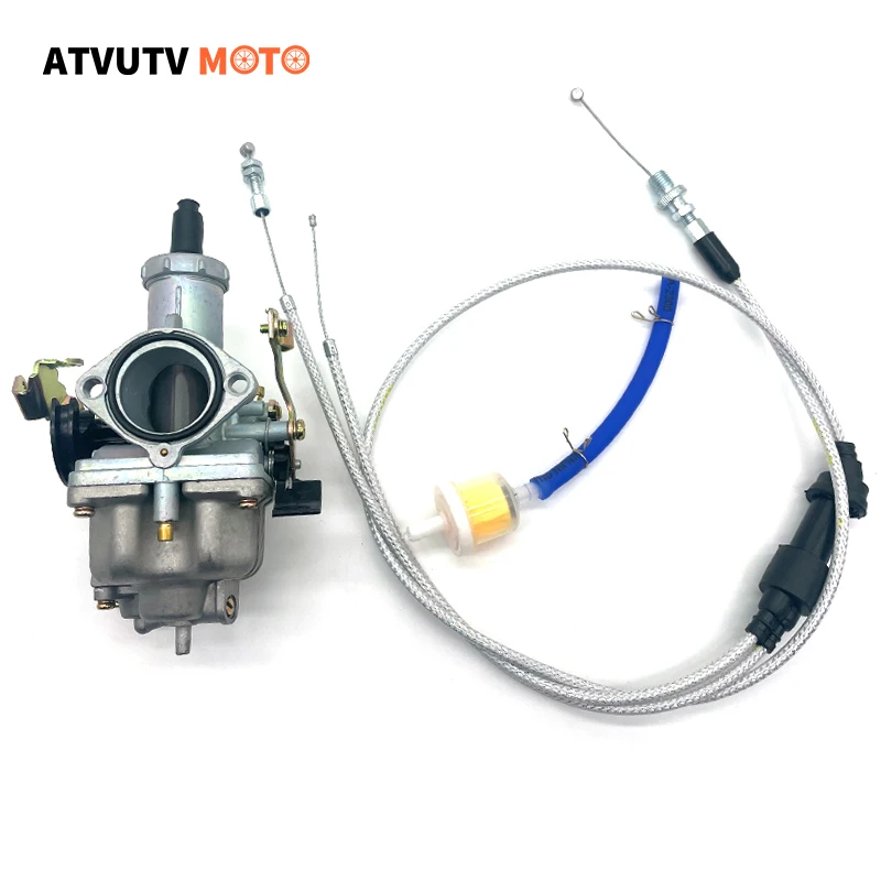 PZ30 30mm Carburetor Accelerating Pump Racing 120CM Dual Throttle Cable For 200cc 250cc Keihin ...