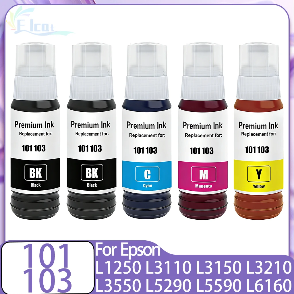 T101 T103 101 103 Refill Ink For Epson 101 103 Dye Ink EcoTank L1110 ...