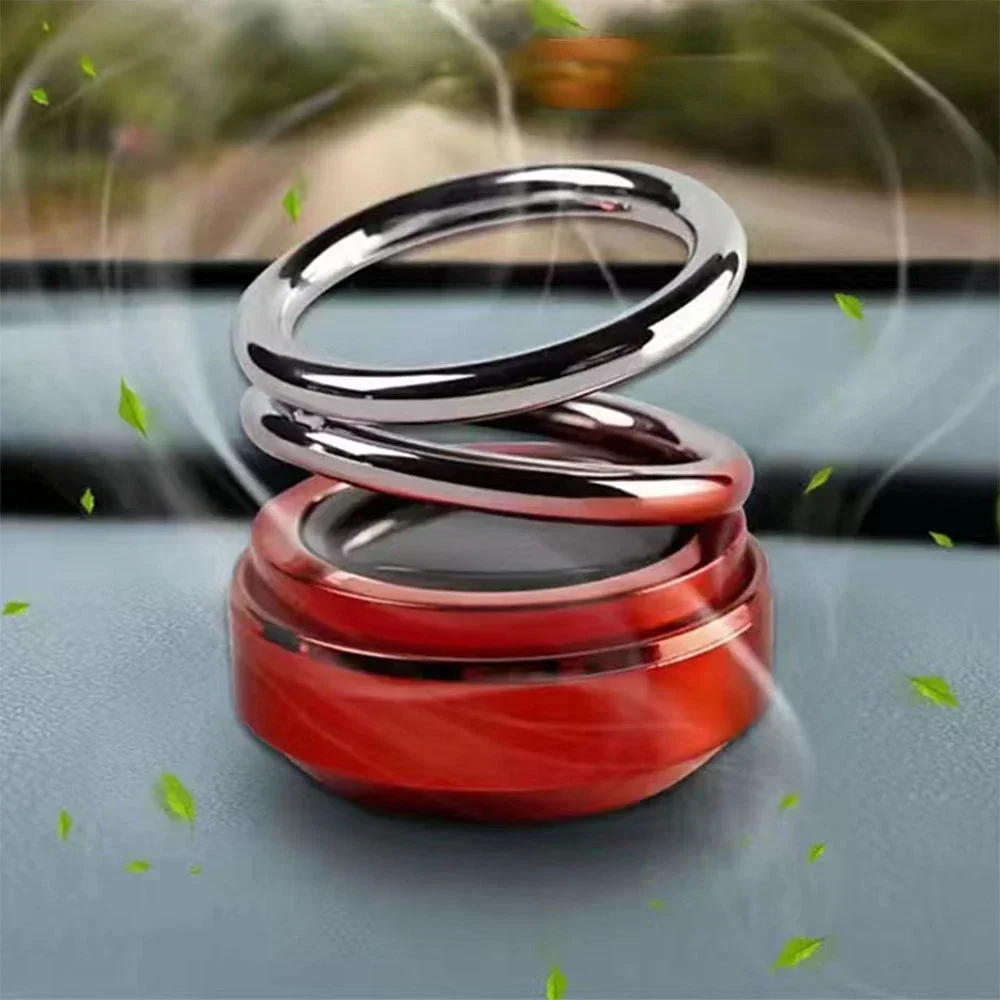 Car-Suspended-Rotating-Double-Ring-Aromatherapy-Solar-Aromatherapy-Car ...
