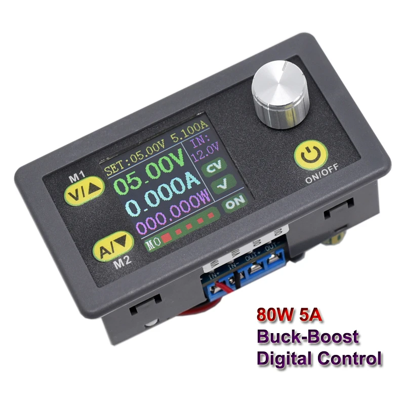 80w 5a Buck Boost Power Supply Adjustable Variable Dc 0.6-36v Cc Cv ...