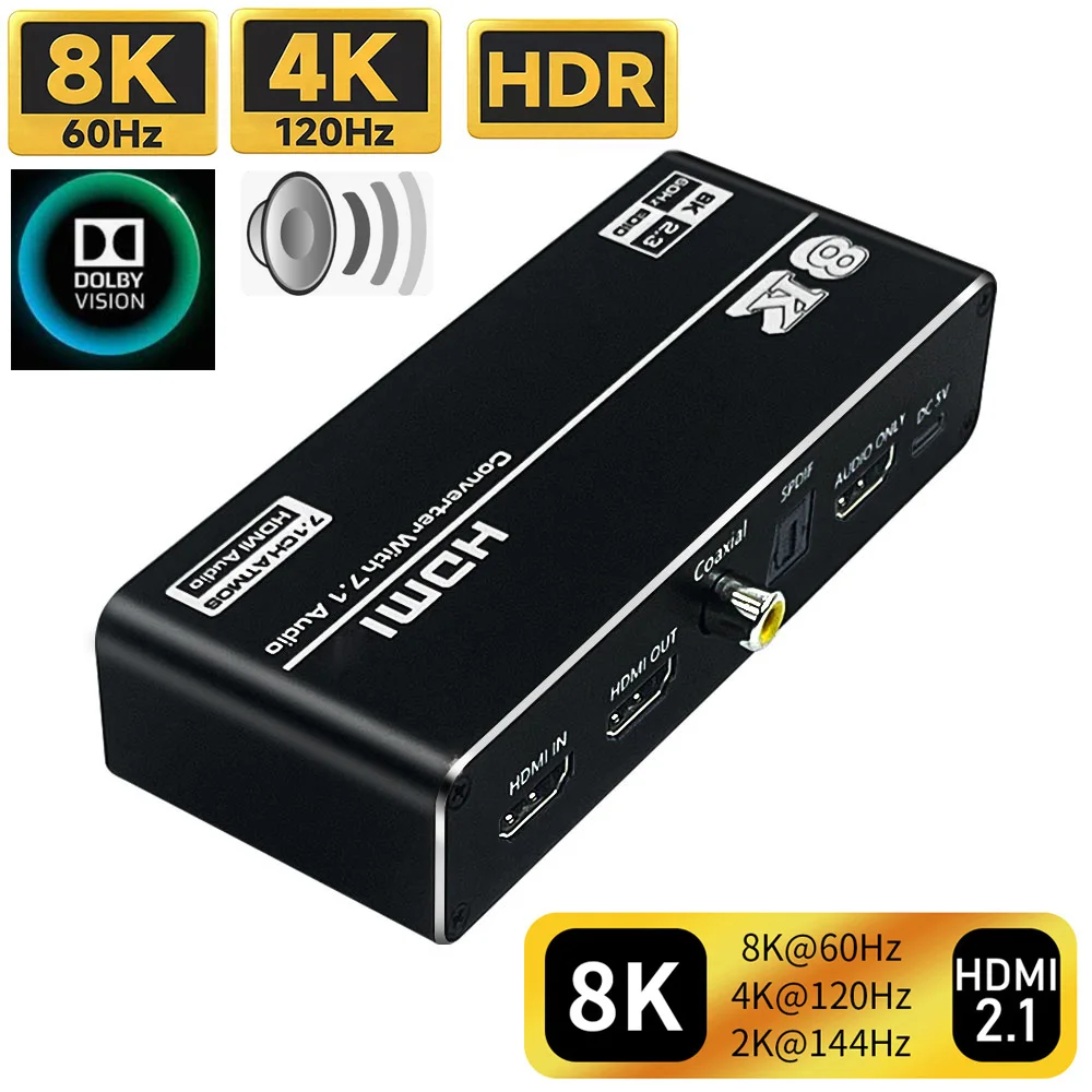 HDMI-2-1-Audio-Extractor-Converter-4K-120Hz-HDMI-2-1-Audio-Converter-8K ...
