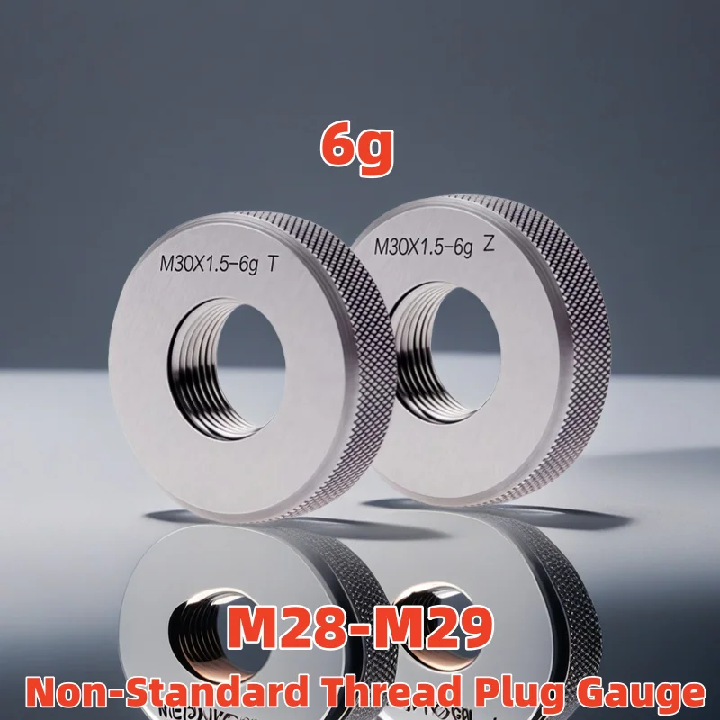 1SET(1*GO+1*NOGO) M28-M29 Non-Standard Metric Fine Tooth Thread Ring ...