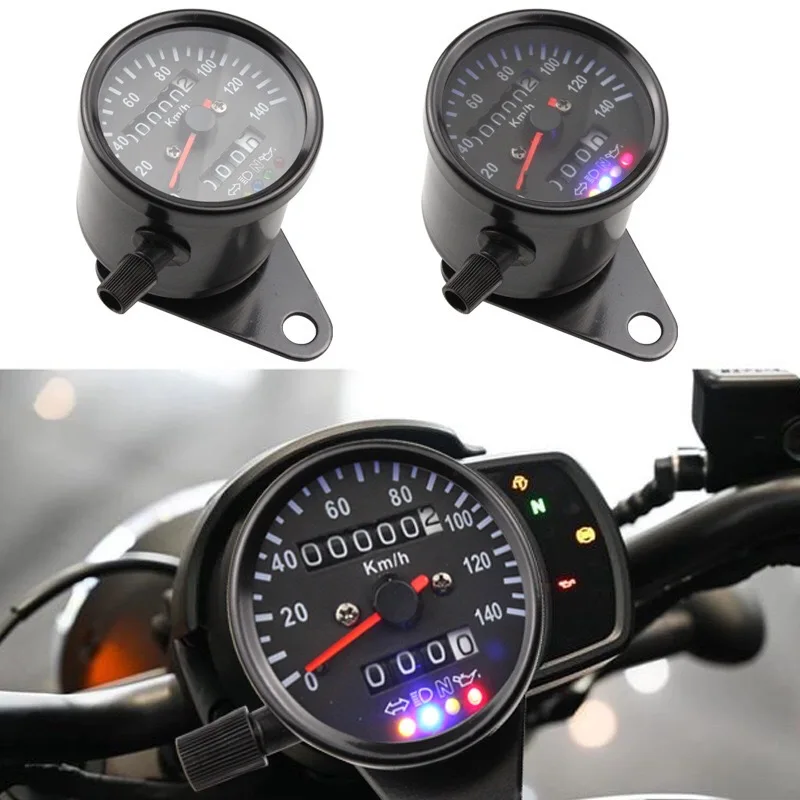 1PCS Universal Black CG125km/h Motorcycle Meter Dual Speedometer ...
