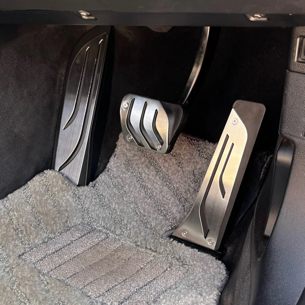 RHD-Car-Pedals-Accelerator-Gas-Brake-Foot-Rest-Pedal-Cover-for-BMW-1-2 ...