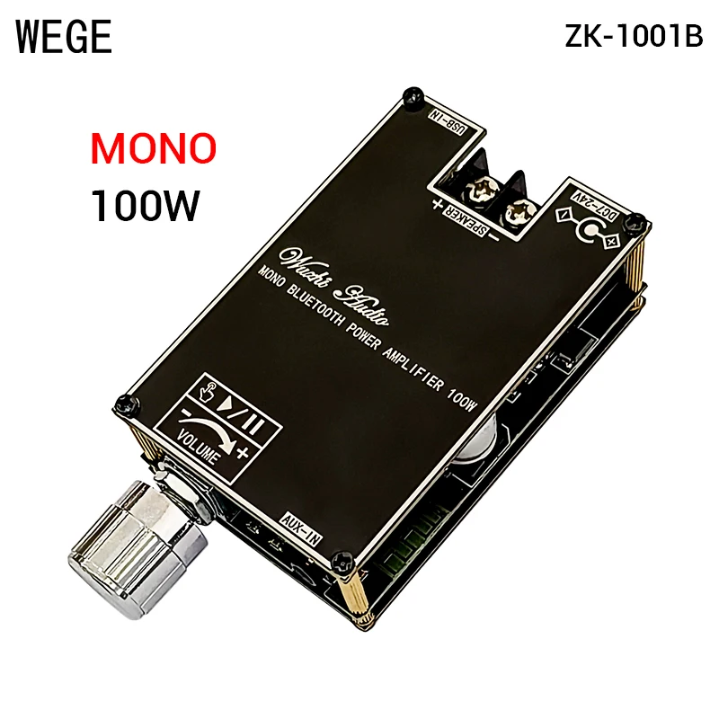 WEGE ZK-1001B 100W Mono BT Audio Power Amplifier Board Module TPA3116D2 ...