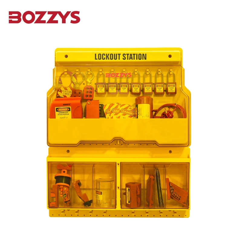 Deluxe-Combination-Lockout-Station-Kit-with-Transparent-Cover-and ...