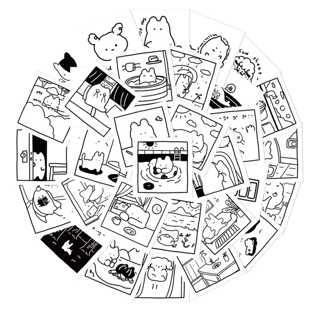 Black And White Cartoon Toys