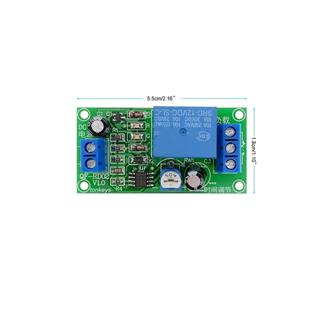 0-60-Second-Delay-Time-Switch-1-Minute-Adjustable-DC12V-NE555-Timer ...