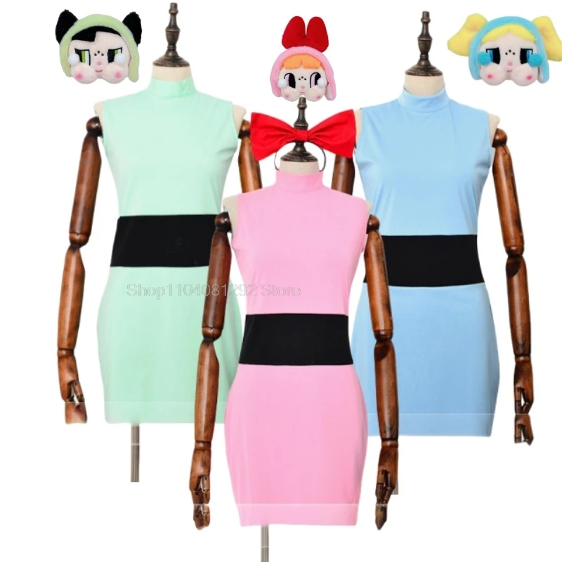 Bubbles-Adult-Woman-Disguise-The-Powerpuff-Girls-Costume-Blossom-Anime ...