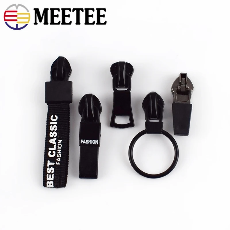 10Pcs-5-Zipper-Puller-Slider-for-Waterproof-Reverse-Invisible-Nylon ...