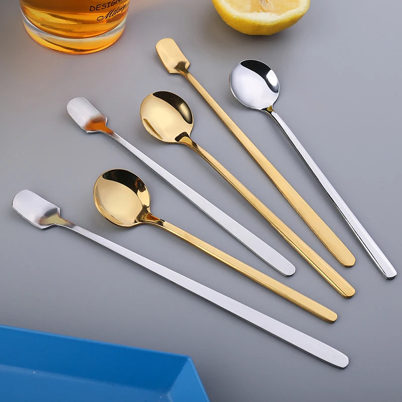 Golden-Dessert-Teaspoons-Coffee-Accessories-Set-For-Kitchen-Small ...