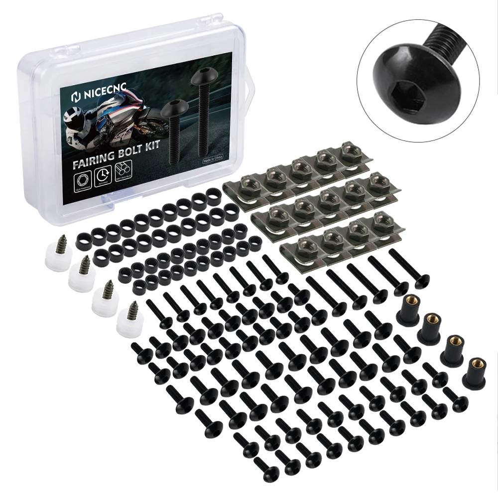 177PCS-Fairing-Bolt-Kits-Bodywork-Screws-Nut-For-BMW-S1000RR-R1200GS ...