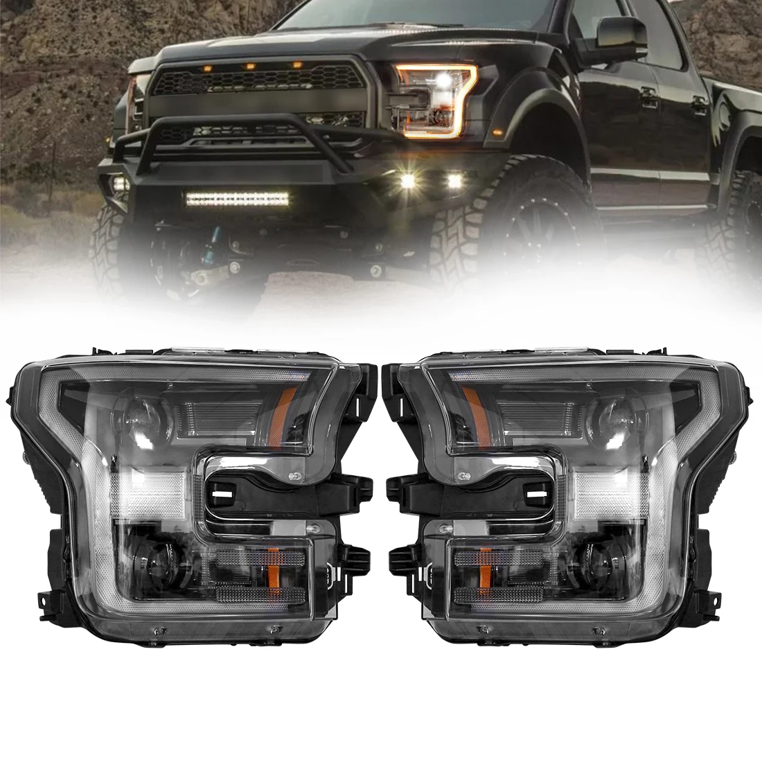 Car-Auto-Part-Full-For-Raptor-Type-Headlamp-LED-Headlight-Assembly-For ...