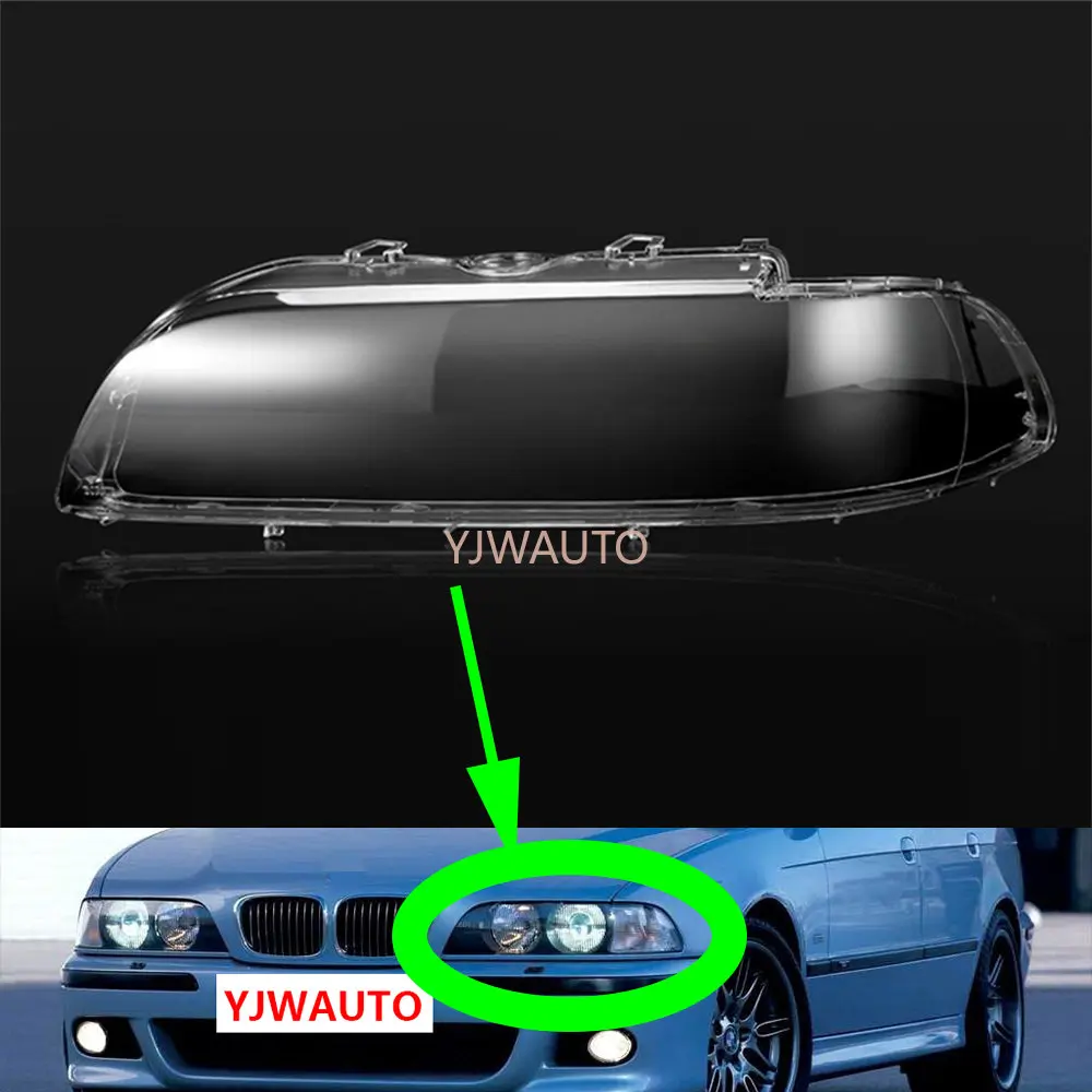 Lente de faro delantero para BMW 5 Series E39 2000 ~ 2003 cubierta de ...