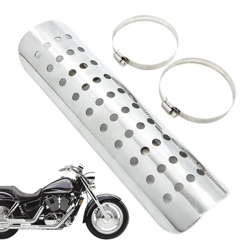 Retro-Muffler-Pipe-Shield-Motorcycle-Exhaust-Heat-Shield-Motorbike ...