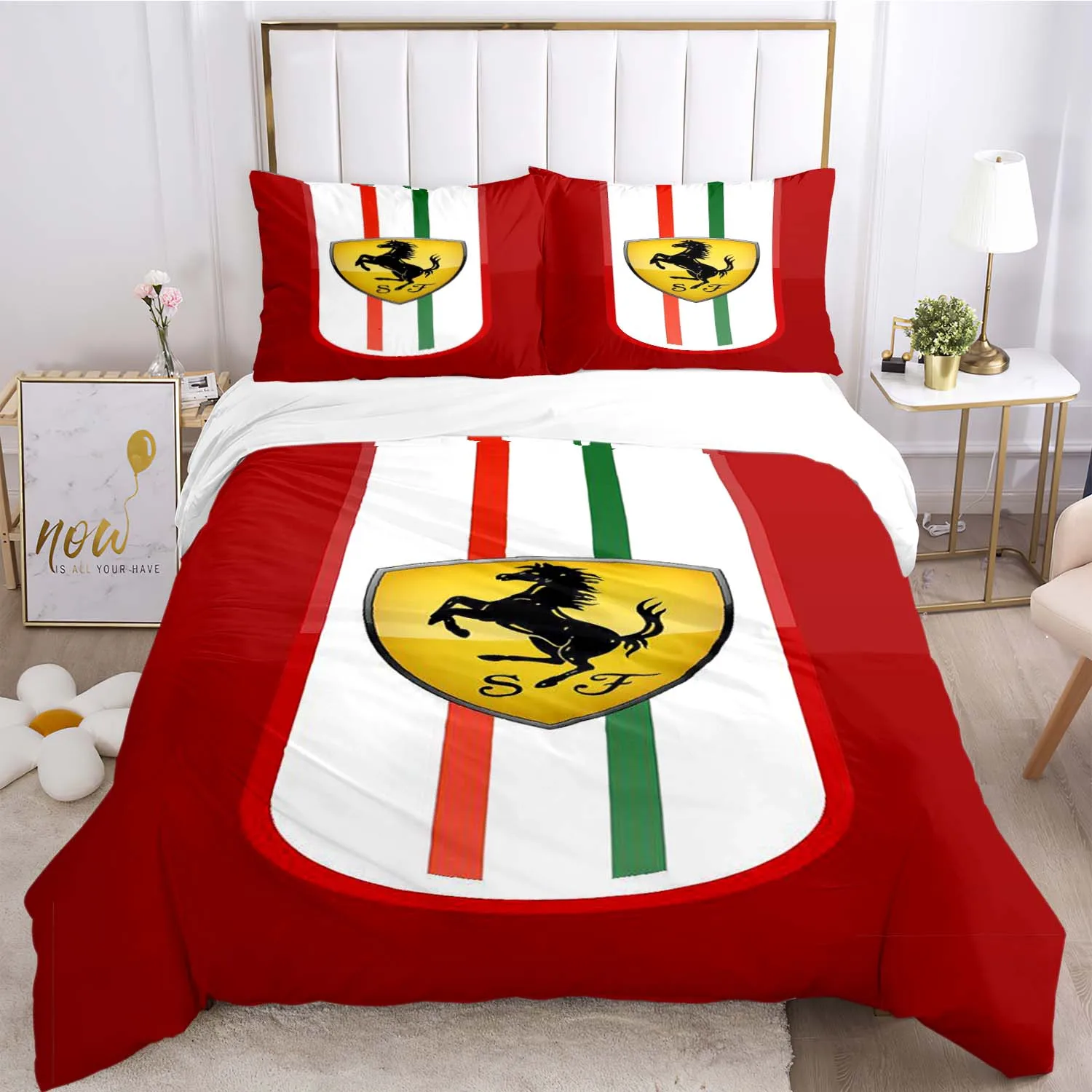 Fashion-F-Ferrari-Bedding-Set-Duvet-Cover-Pillowcase-Science-Comforter ...