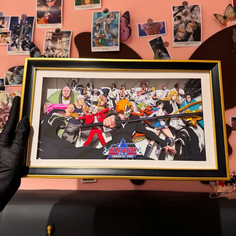 Bleach Kurosaki Ichigo & Characters 3D Paper Sculpture Art with Display ...