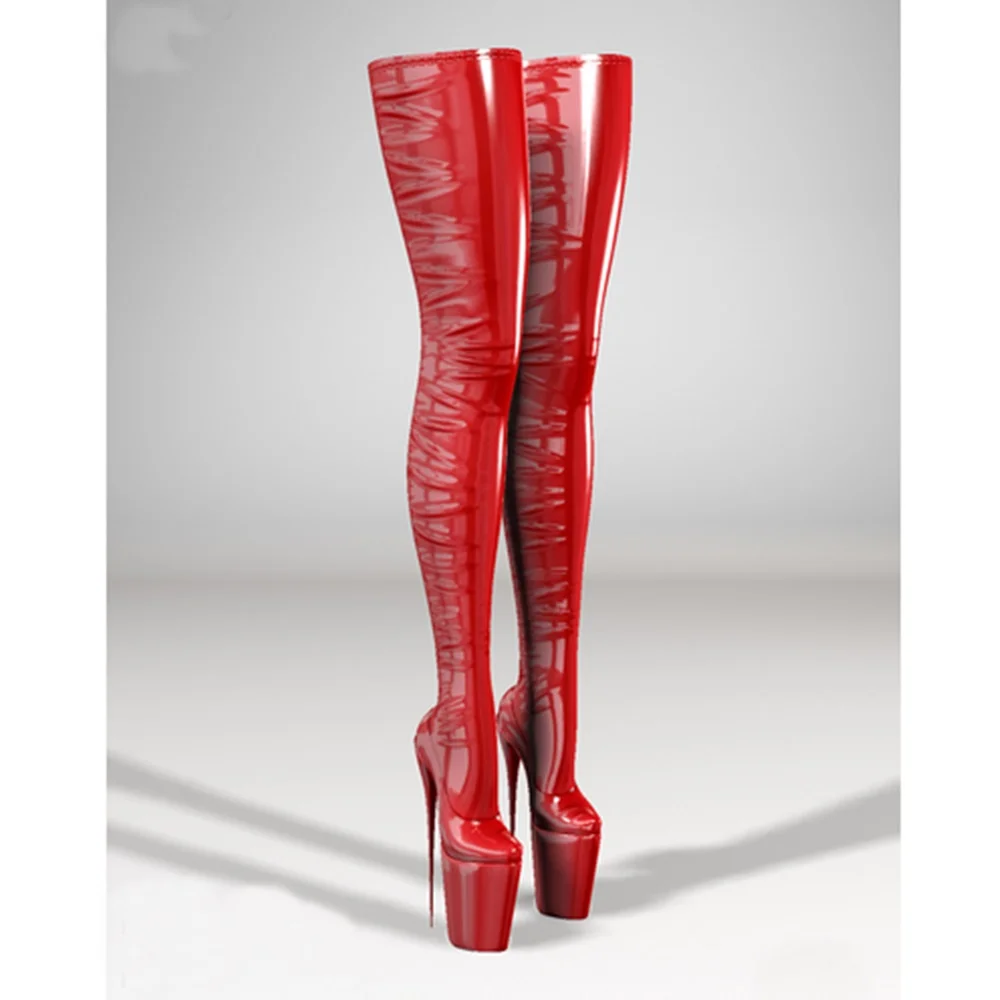 Red-Patent-Leather-Platform-Over-the-Knee-Boots-Extreme-Stiletto-High ...