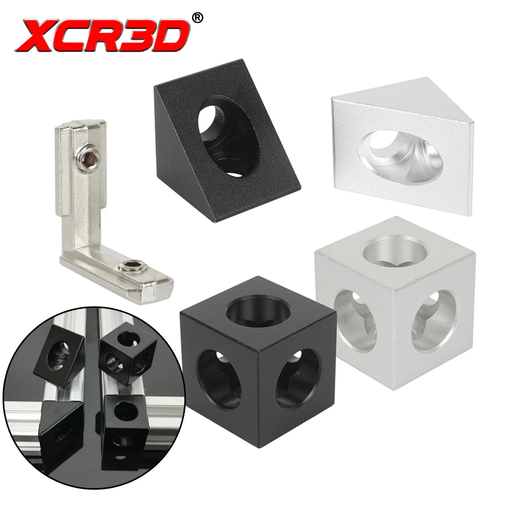 XCR3D 3D printer parts L type square V slot Angle Corner Connector 90 ...