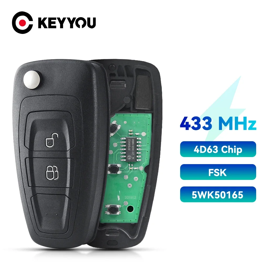 KEYYOU-For-Ford-Ranger-2011-2012-2013-2014-2015-Remote-Car-Key-Fob ...
