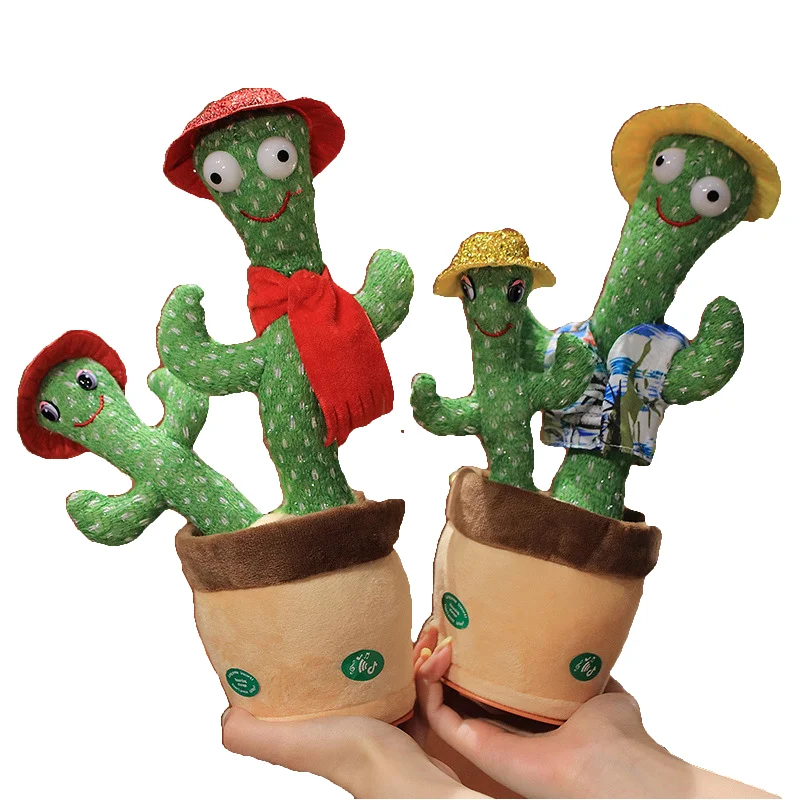 Talking Dancing Cactus Toys Usb Charging Sing Dance Speak Voice Toy ...