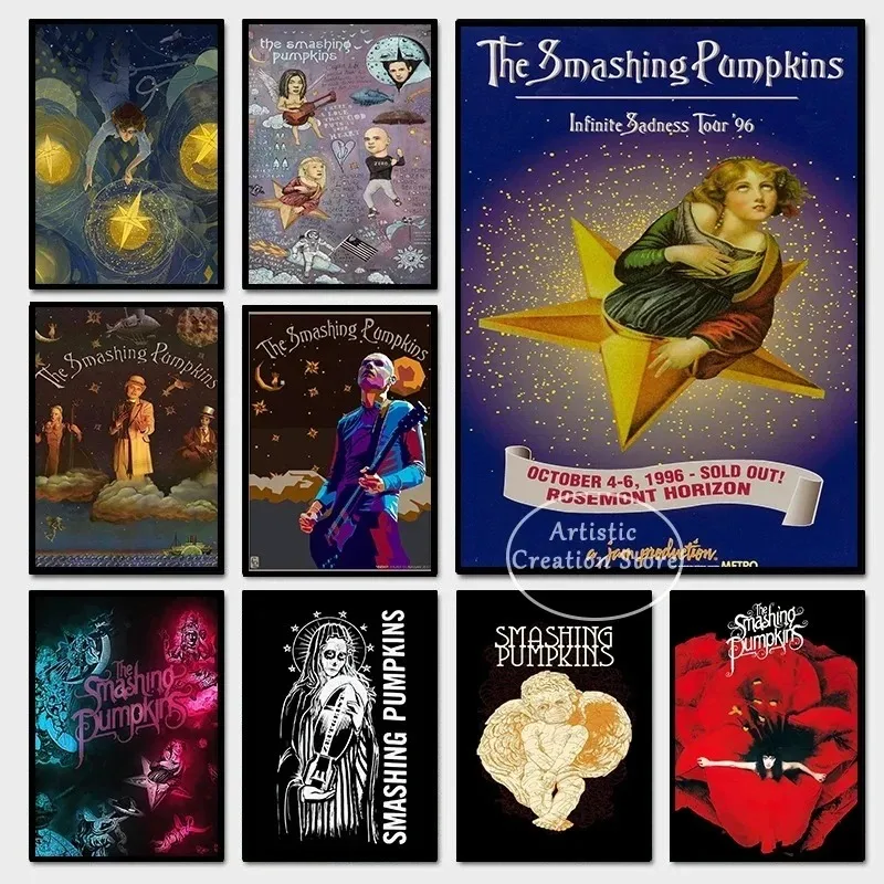 The-Smashing-Pumpkins-Posters-Prints-Painting-Canvas-Pictures-Modern ...