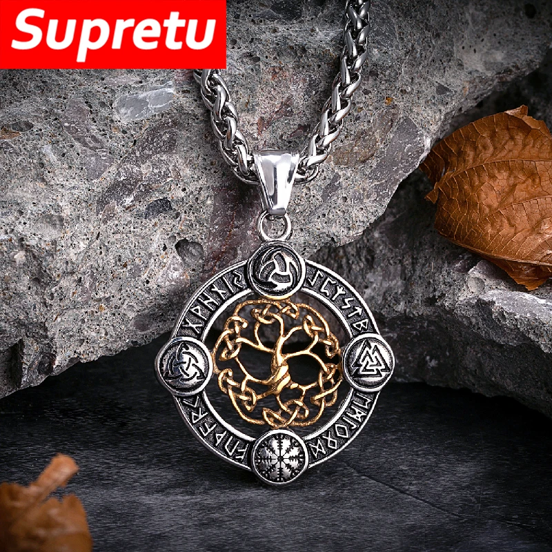 Collares-de-rbol-de-la-vida-vikingos-Vintage-para-hombres-colgante ...