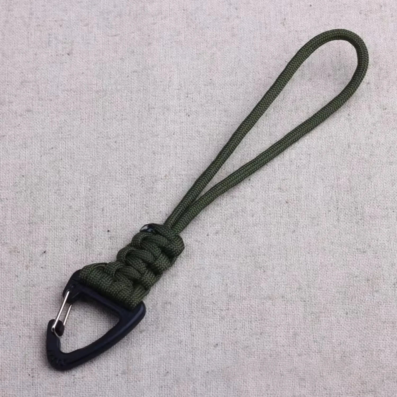 1Pc-20cm-Paracord-Keychain-Military-Braided-Nylon-Lanyard-Metal ...