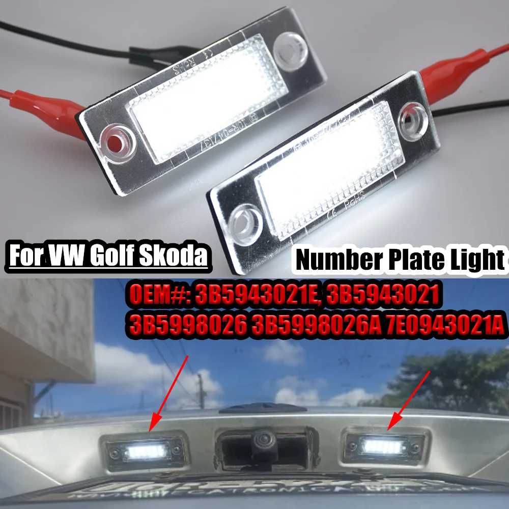 LED-Number-License-Plate-Light-3B5998026-For-VW-Golf-MK5-Jetta-Touran ...