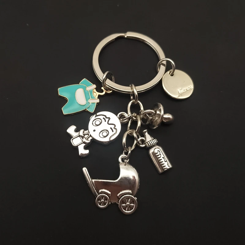 Lovely-baby-stroller-bottle-keychain-baby-clothes-for-men-and-women ...