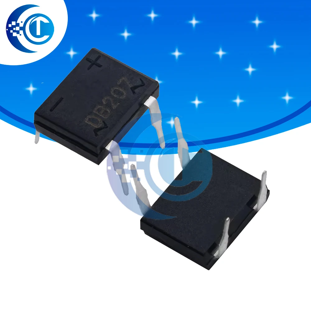 10pcs/lot diode bridge retifica DB207 DIP-4 DB207S DIP4 2A 1000V power ...