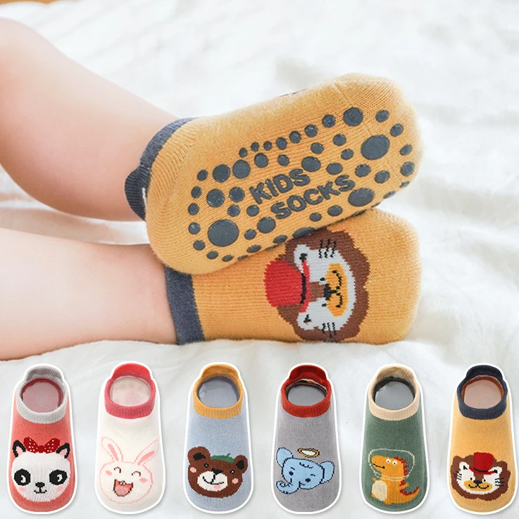 Cute-Cartoon-Baby-Socks-Cotton-Cartoon-Animal-Non-slip-Soft-Soled ...