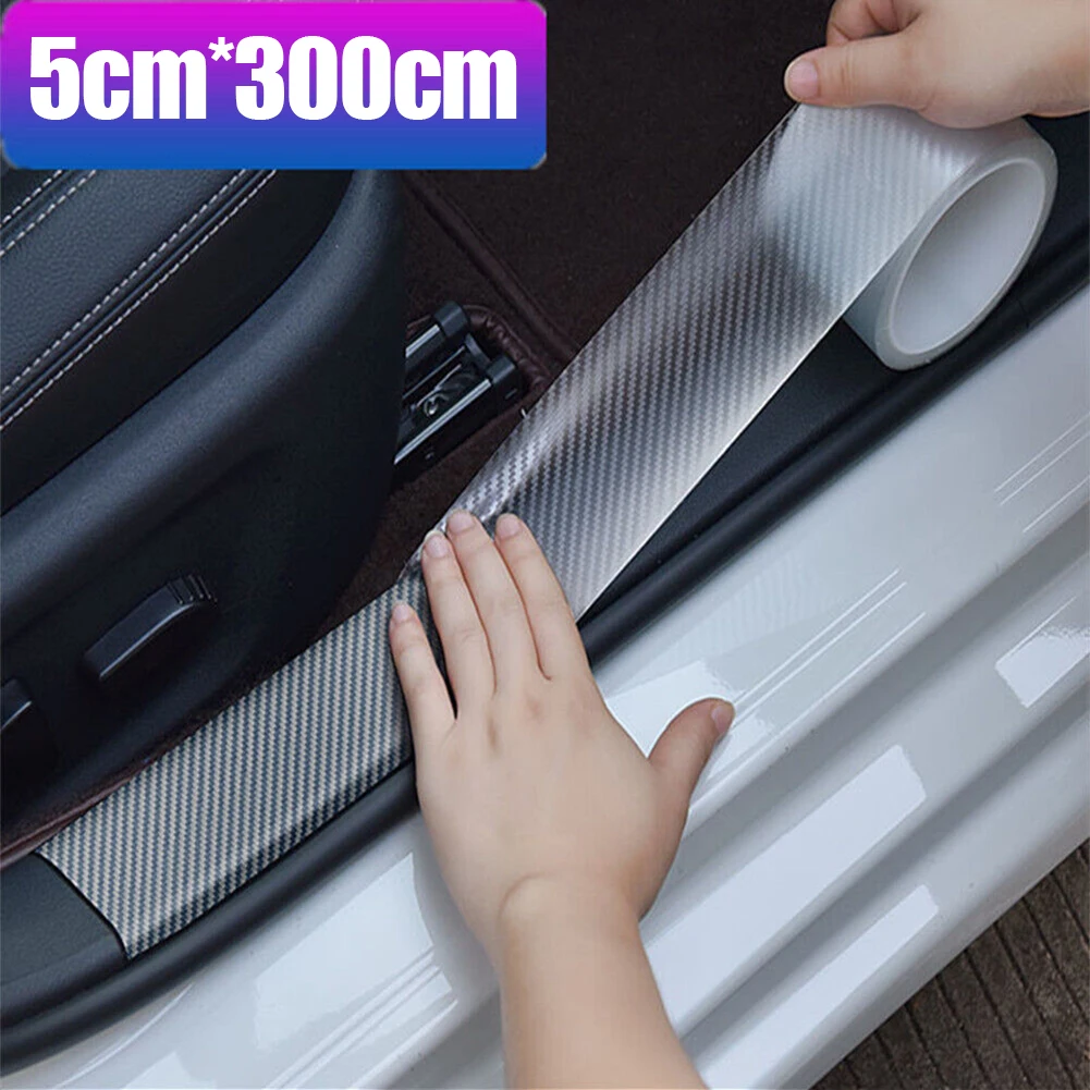 1x 300cm *5cm Car Door Protection Sill Scuff Cover Anti-scratch Sticker ...