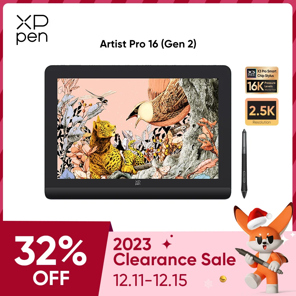 XPPen-Artist-Pro-16-Gen-2-Monitor-de-mesa-gr-fica-16-Polegada-Desenho-N ...