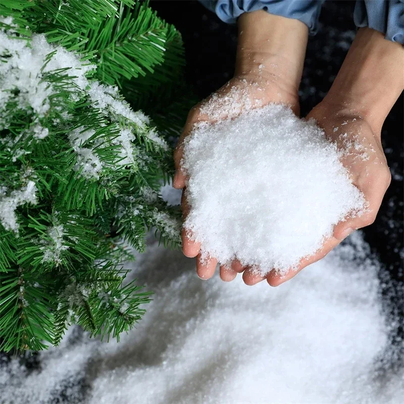 Snowflake-Powder-White-Snow-Christmas-Tree-Decorations-Fluffy-Fake ...