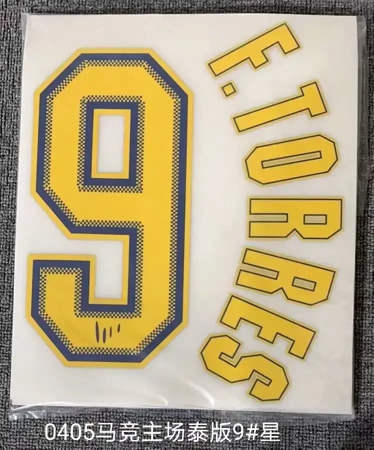 Super-A-Retro-2004-2005-F-TORRES-number-font-print-Hot-stamping-patches ...