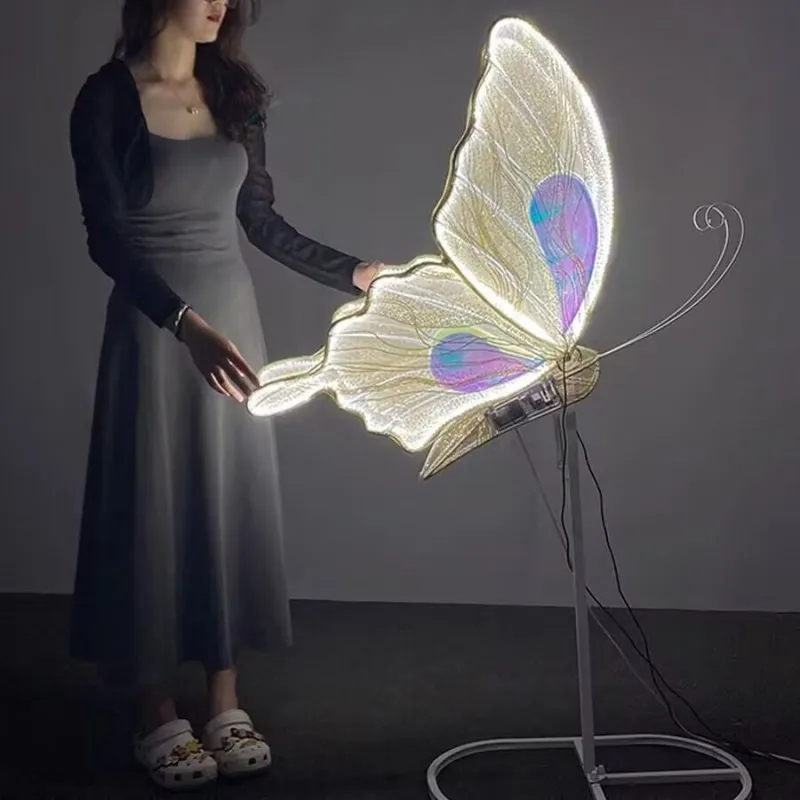 Iron-art-electric-intelligent-dynamic-luminous-butterfly-wedding-hall ...