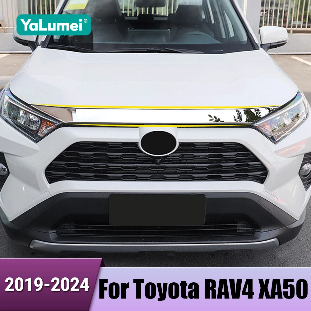 tainless Car Front Bumper Engine Hood Trim Cover Stickers For Toyota ...