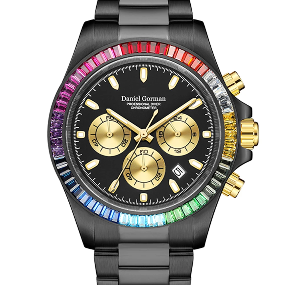 Luxury-Watches-for-Men-Chronograph-Watch-43mm-Sports-Quartz ...