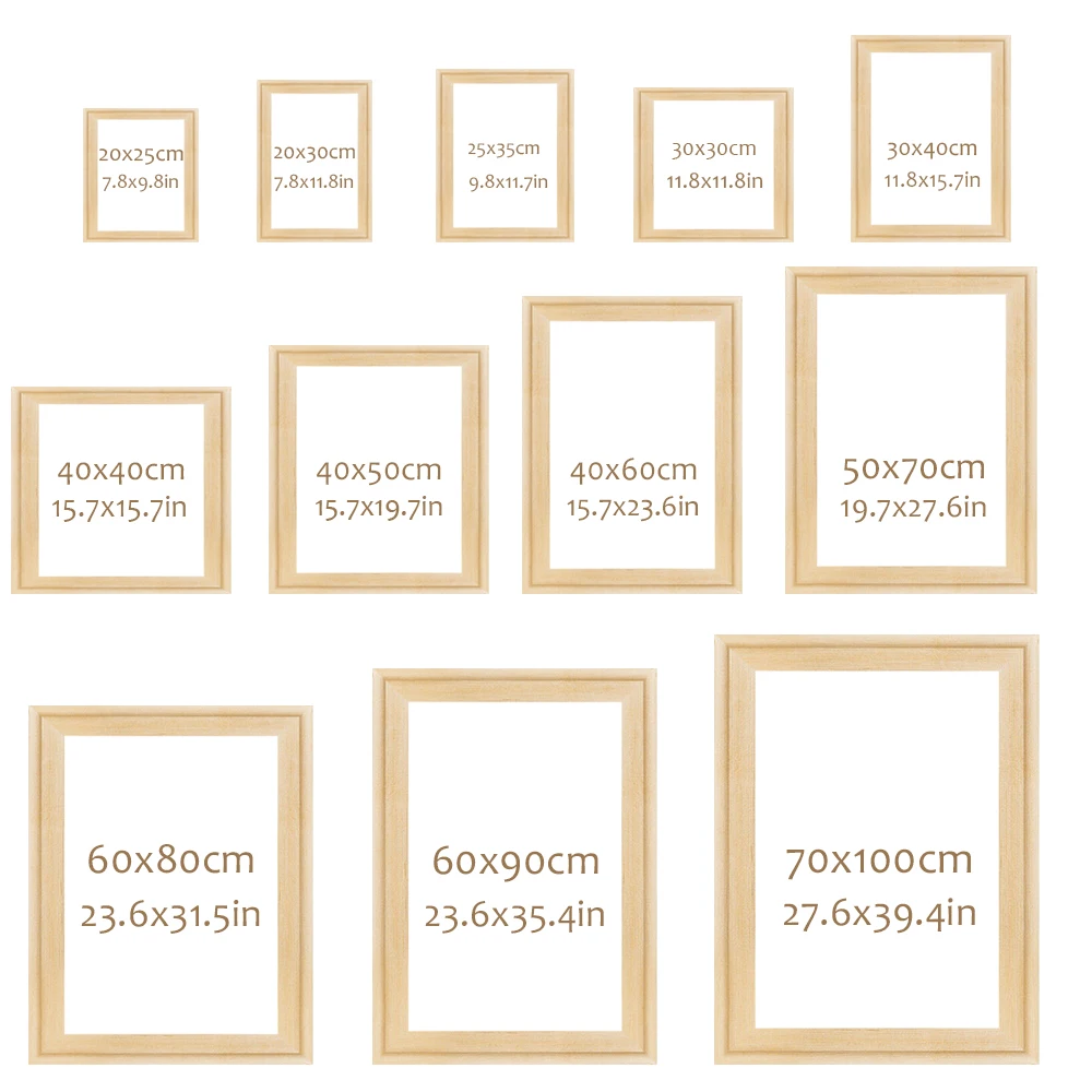 60x90-60x120-Large-Size-Natural-Wooden-Pictures-Frame-For-Wall-Canvas ...