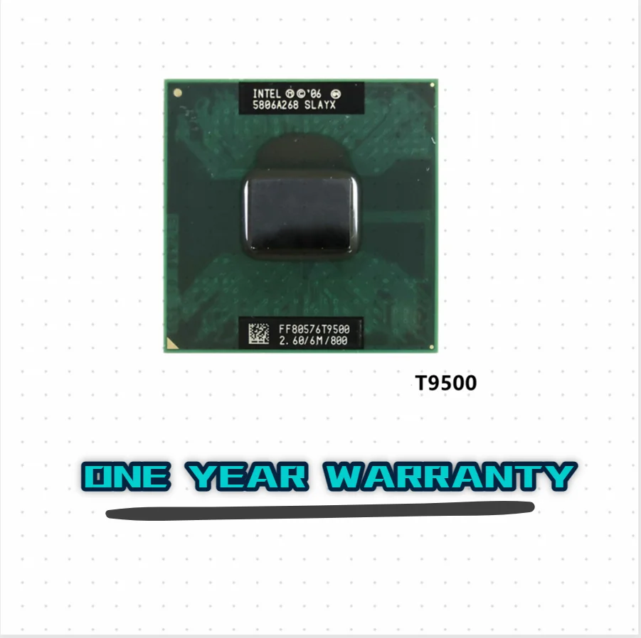 Intel Core 2 Duo T9500 SLAQH SLAYX 2.6 GHz Dual-Core Dual-Thread CPU ...