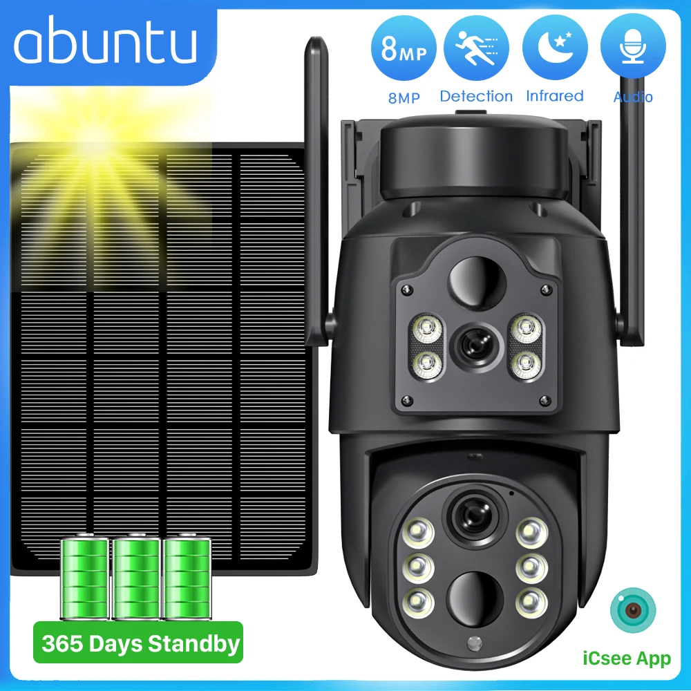 8MP-PTZ-Solar-Camera-Wireless-Outdoor-PIR-Human-Detection-Wifi ...