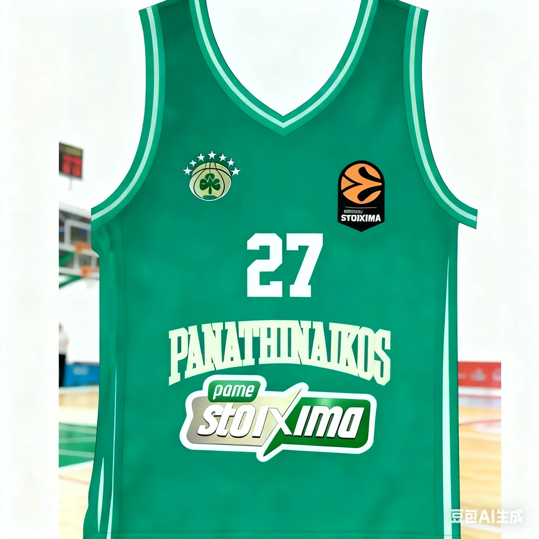 2026 New Panathinaikos Athens Home Basketball Jersey Vest, European ...