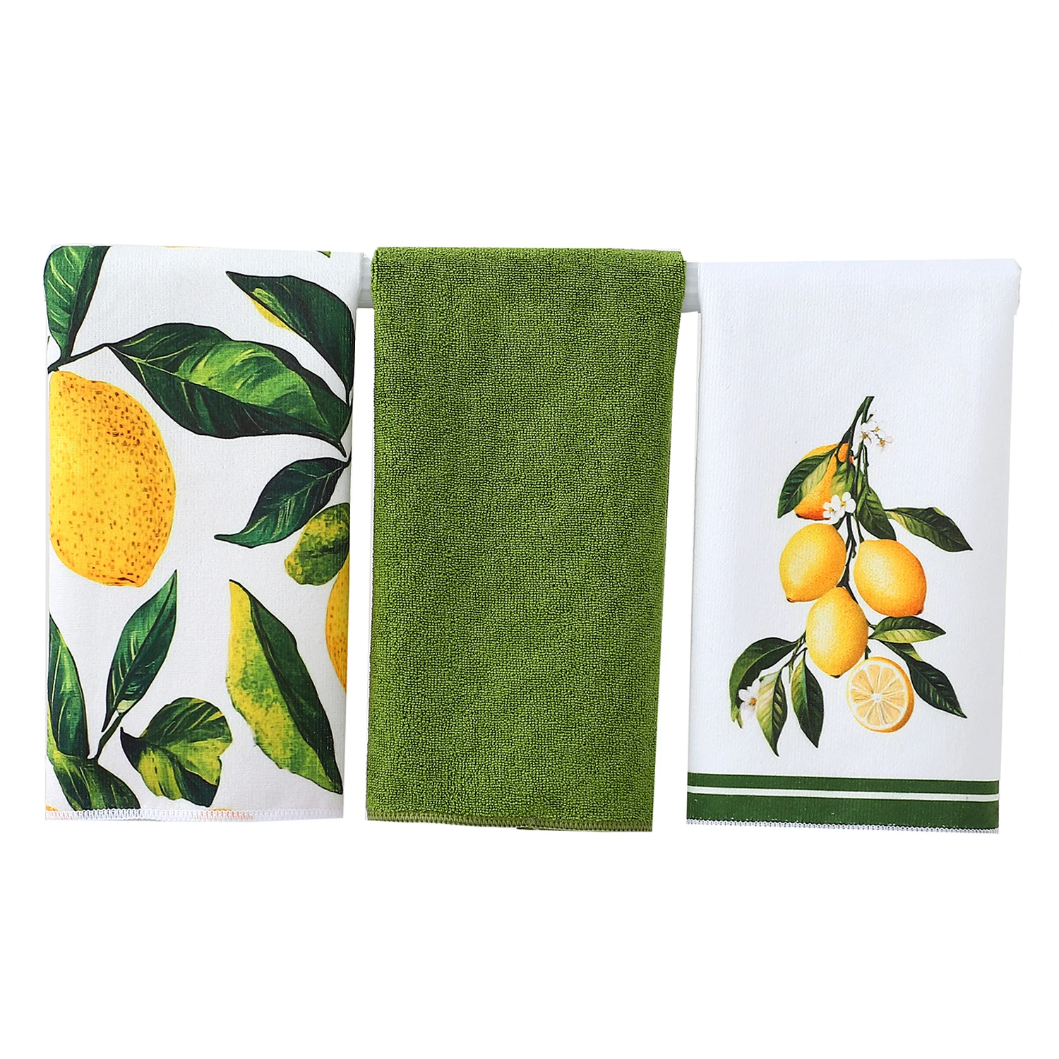 Lemon Print Kitchen Dish Towel Absorbent Kitchen Towels Quick Drying ...