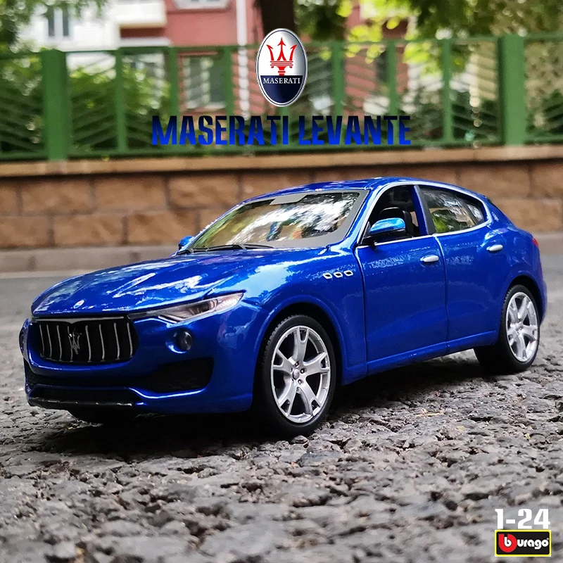 Bburago 1:24 Maserati Levante Blue/Grey Die casting model car alloy car model simulation car ...