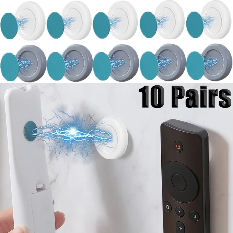 10Pairs Magnetic Remote Control Holder Anti-Lost Wall Mount Magnet ...