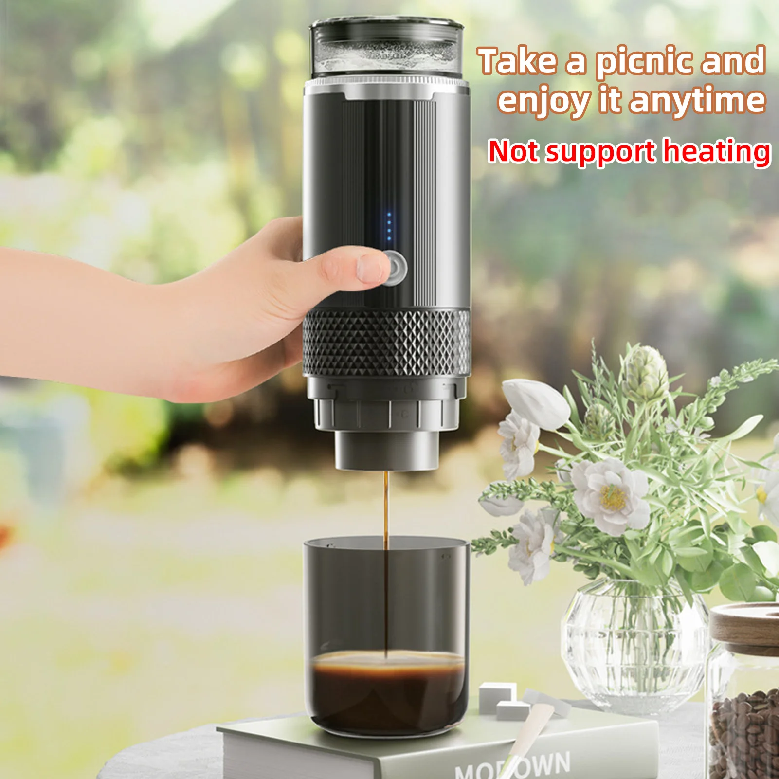 Portable Electric Espresso Coffee Machine One Button Operation with 4 ...