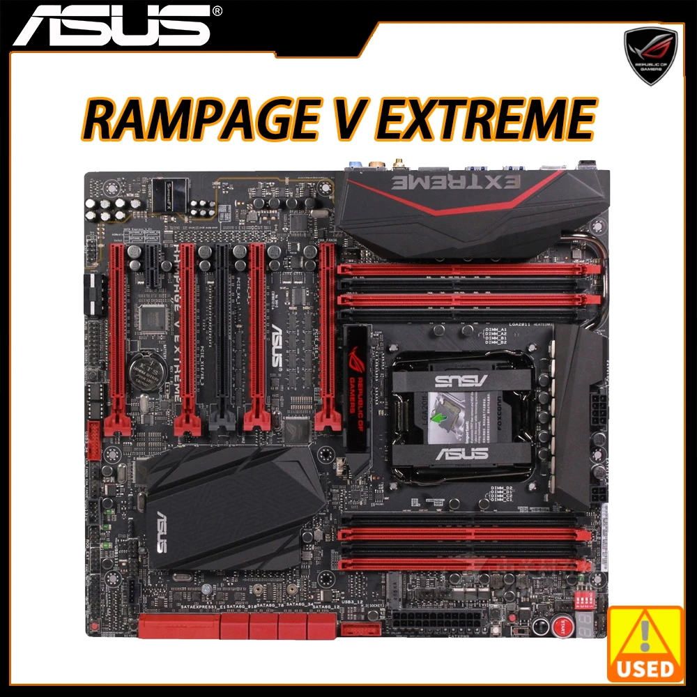 X99 Placa-mãe Asus Rampage V Lga Extremo 2011-v3 Ddr4 128gb Intel X99 ...