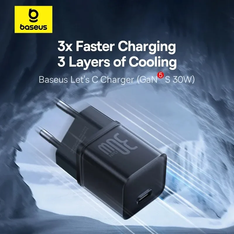 Baseus-30W-GaN-Fast-Charger-For-iPhone-16-15-14-13-Type-C-Phone-Charger ...